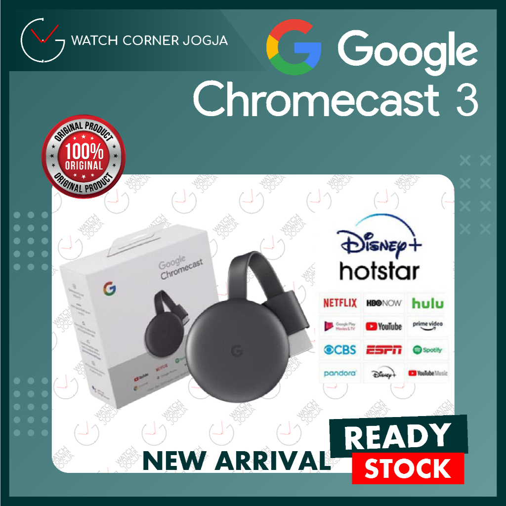 Jual Google Chromecast 3 / 3rd Generation HDMI Streaming Media Player ...