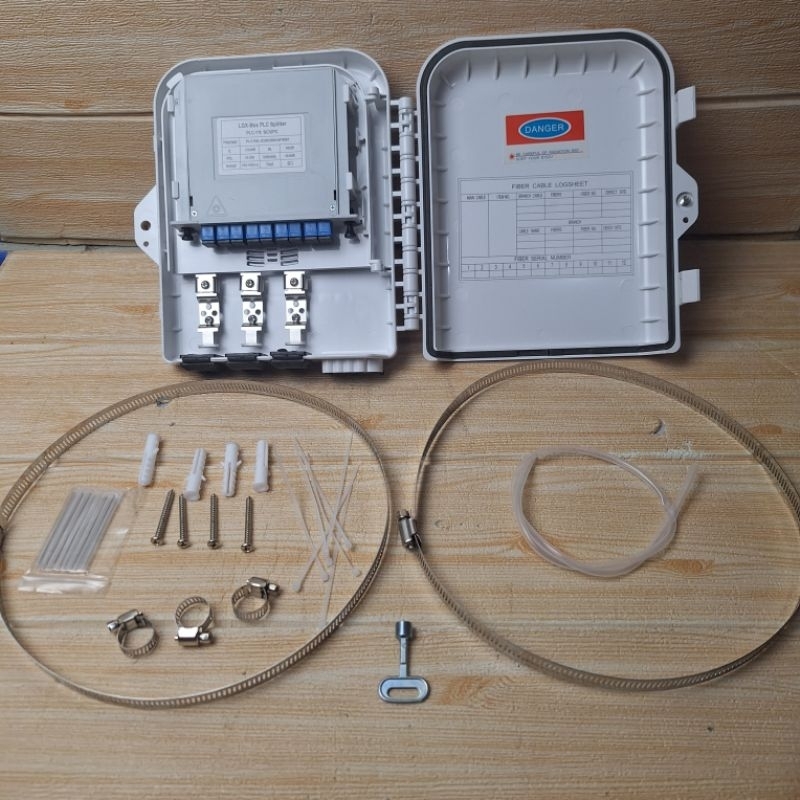 Jual odp 8 core lengkap spliter box 1:8 sc upc/odp mini 8 core model ...