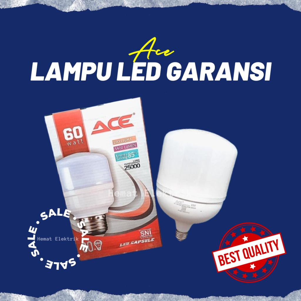 Jual Lampu LED Capsule Kapsul ACE 5 10 15 20 30 40 50 60 Watt Garansi SNI | Shopee Indonesia