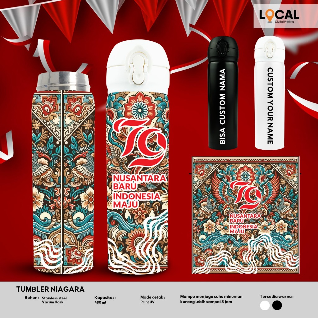 Jual CUSTOM BOTOL MINUM TUMBLER NIAGARA 17 AGUSTUS - HADIAH MERCHANDISE ...