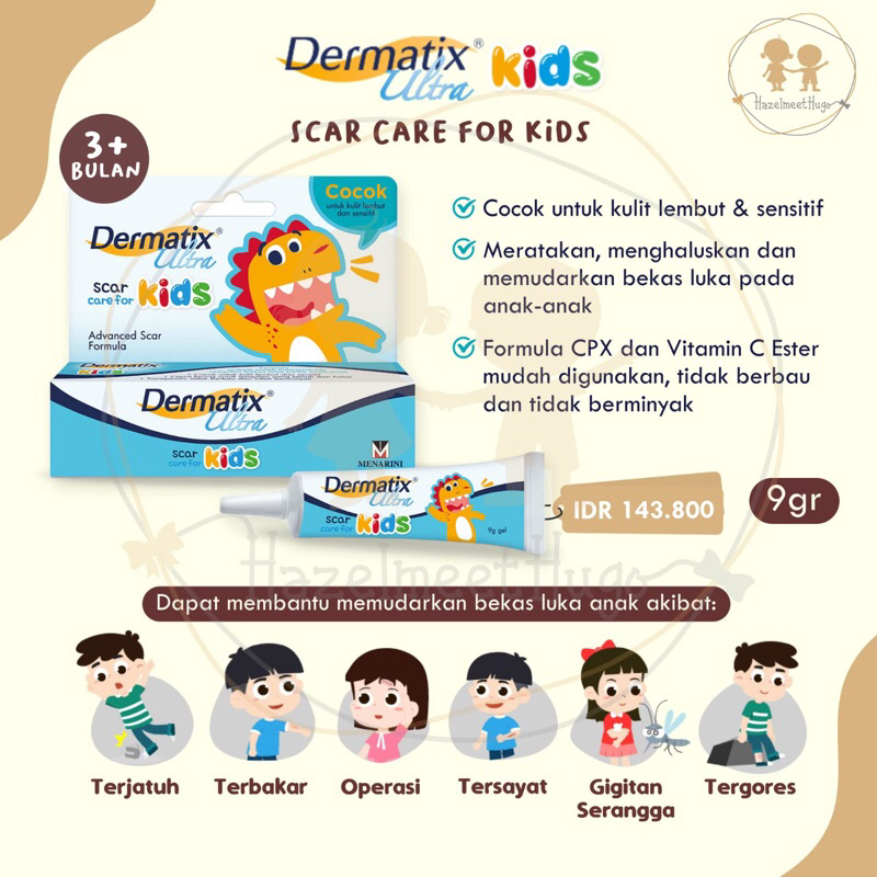 Jual Dermatix Ultra Kids Scar Care for Kids / Gel Salep Bekas Luka Anak ...