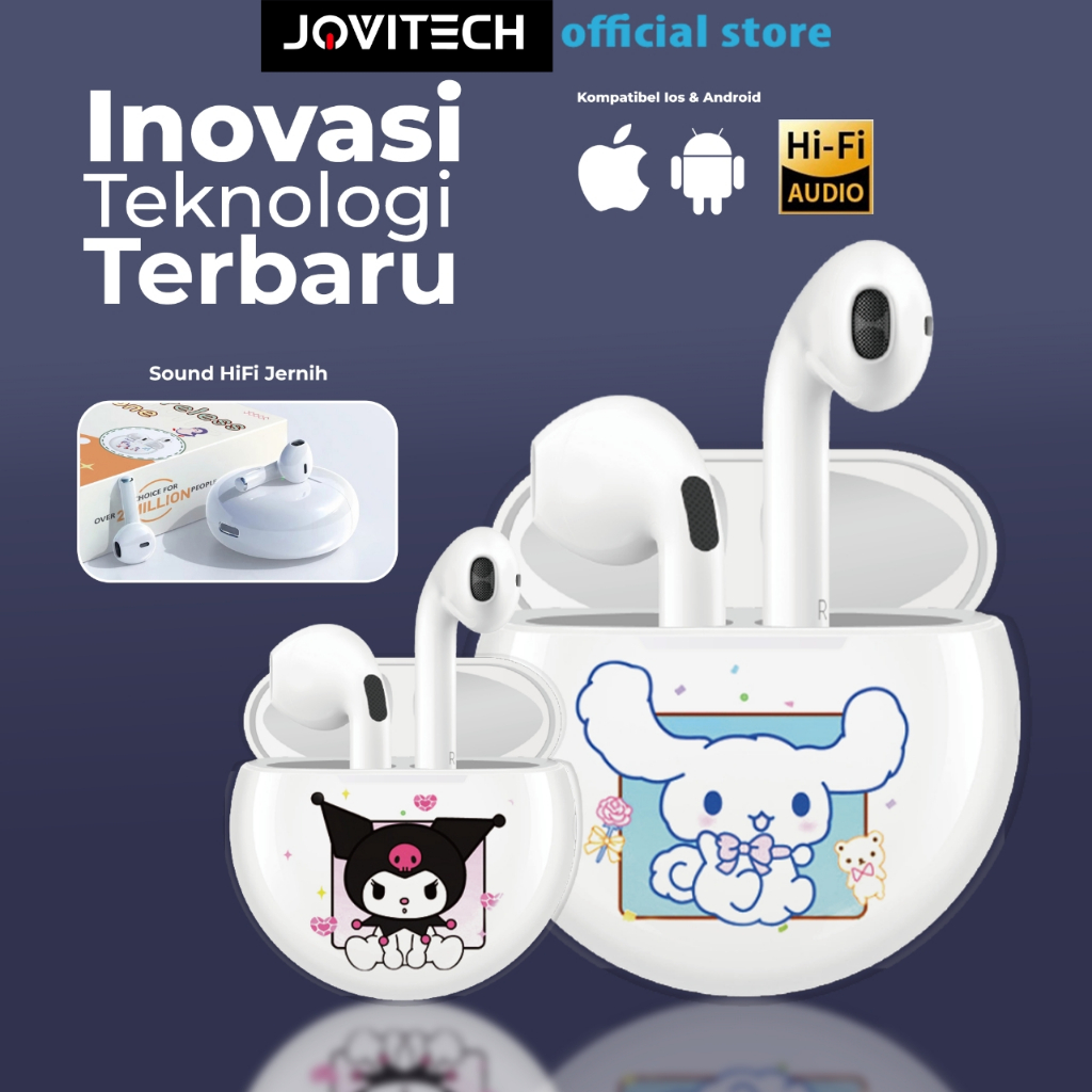 Jual Jovitech Headset Bluetooth Casing Karakter Lucu Transparan True ...