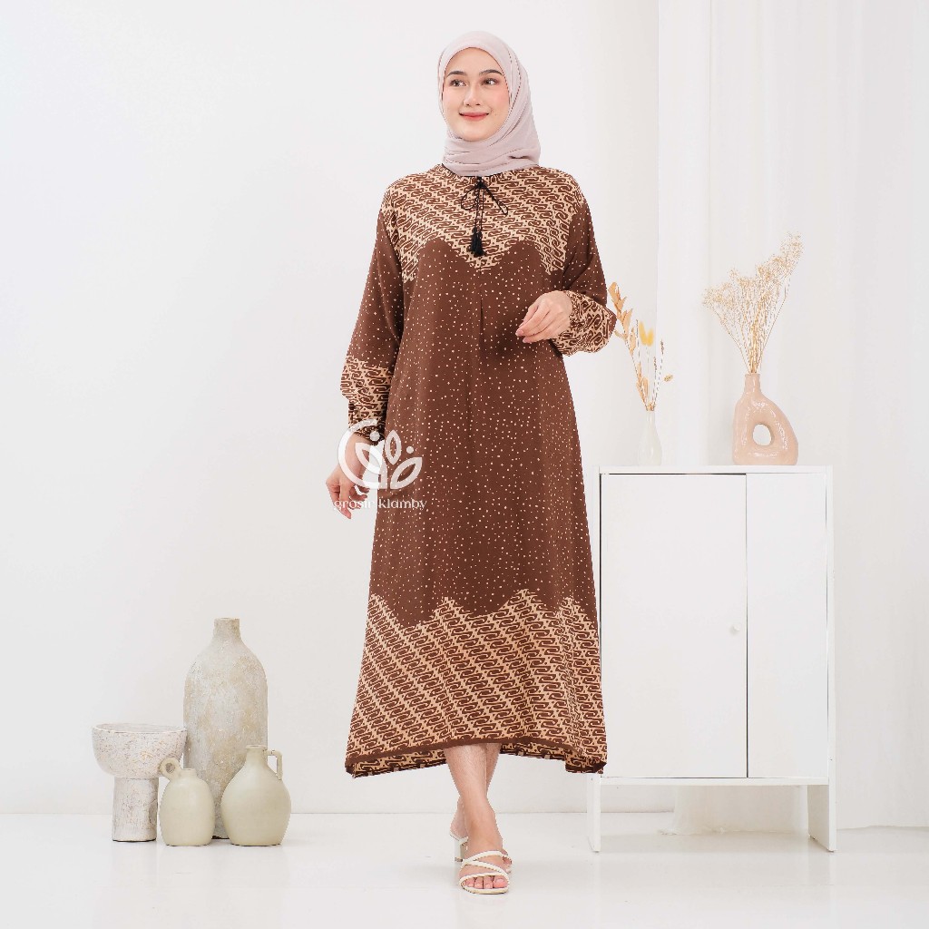 Jual Daster Aaliyah Rayon Busui Lengan Panjang Homedress Batik Hijab ...