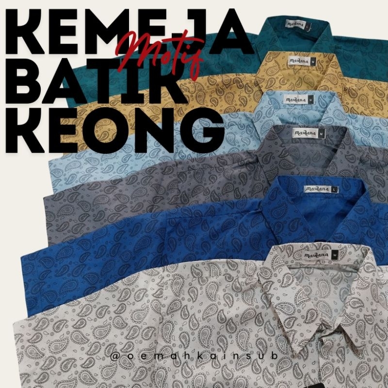 Jual kemeja koko / kemeja batik keong / kemeja pria kantor / kemeja ...
