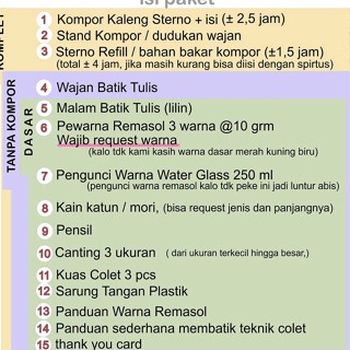 Jual Paket alat membatik super komplet Alat dan bahan batik siap pakai ...