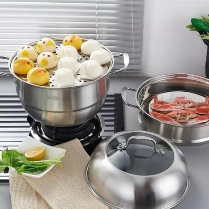 Jual Panci Kukus Stainless Alaska 3 Susun/Panci kukus ini terbuat dari ...