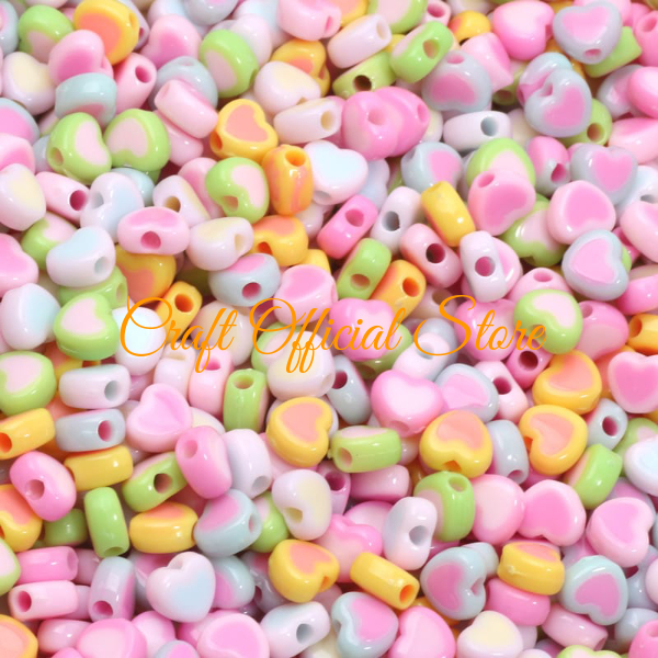 Jual [30 Pc] Manik Sweety Premium Mote Candy Pastel Warna warni Love ...