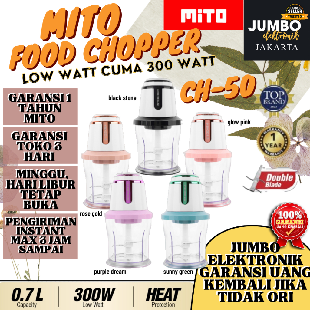 Jual MITOCHIBA Food Chopper CH50 Chopchop Series 0.7L Alat Penghalus ...