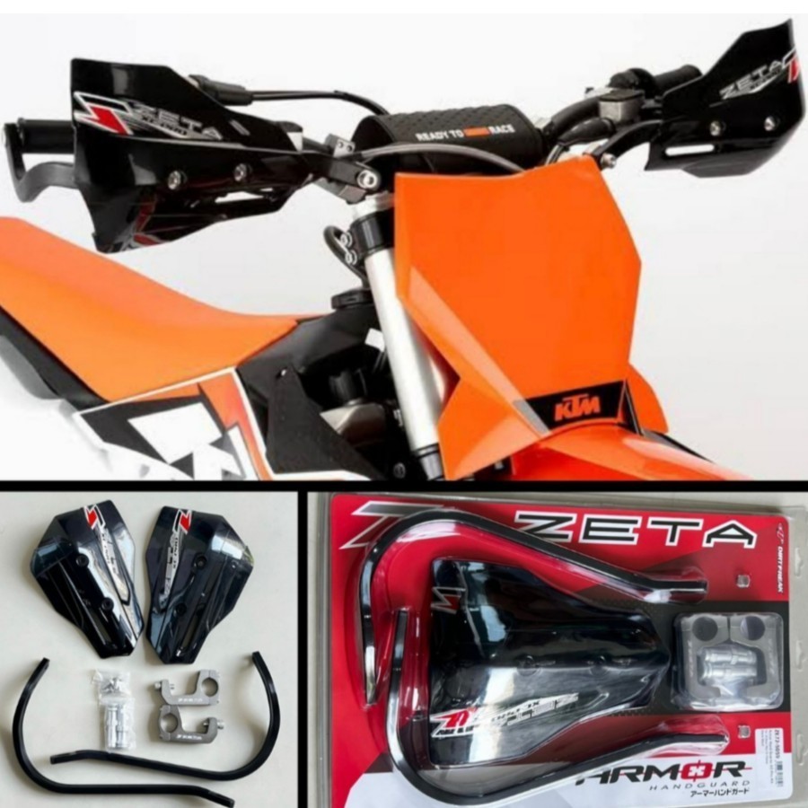 Jual Handguard ZETA Armor Pro U-Clamp Set Cover Handguard Black ...