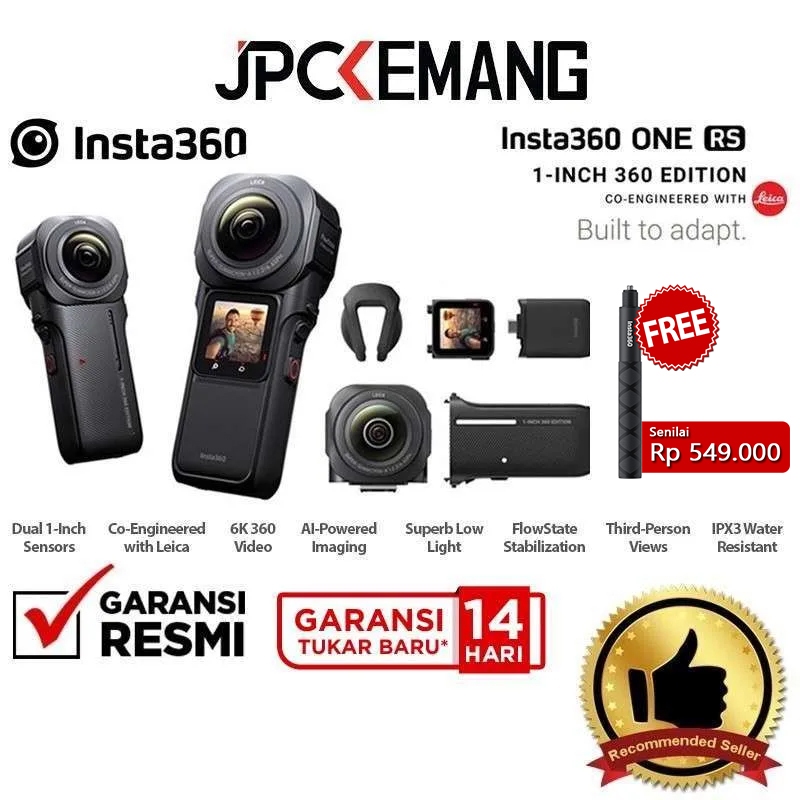 Jual Insta360 ONE RS 1-Inch 360 Edition Action Cam Insta 360 Garansi ...