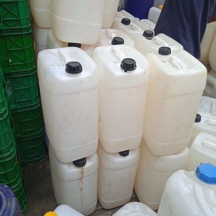 Jual Jerigen Jerigen Putih 20kg Jerigen Putih 20 Liter Drigen Putih ...