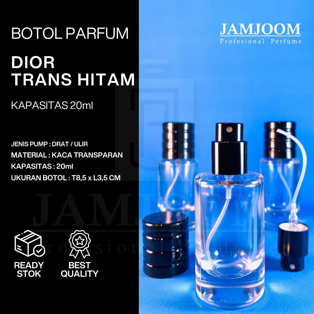 Jual Botol Parfum 20ML Dior Trans Hitam DRAT / ULIR Grosir Per Lusin ...