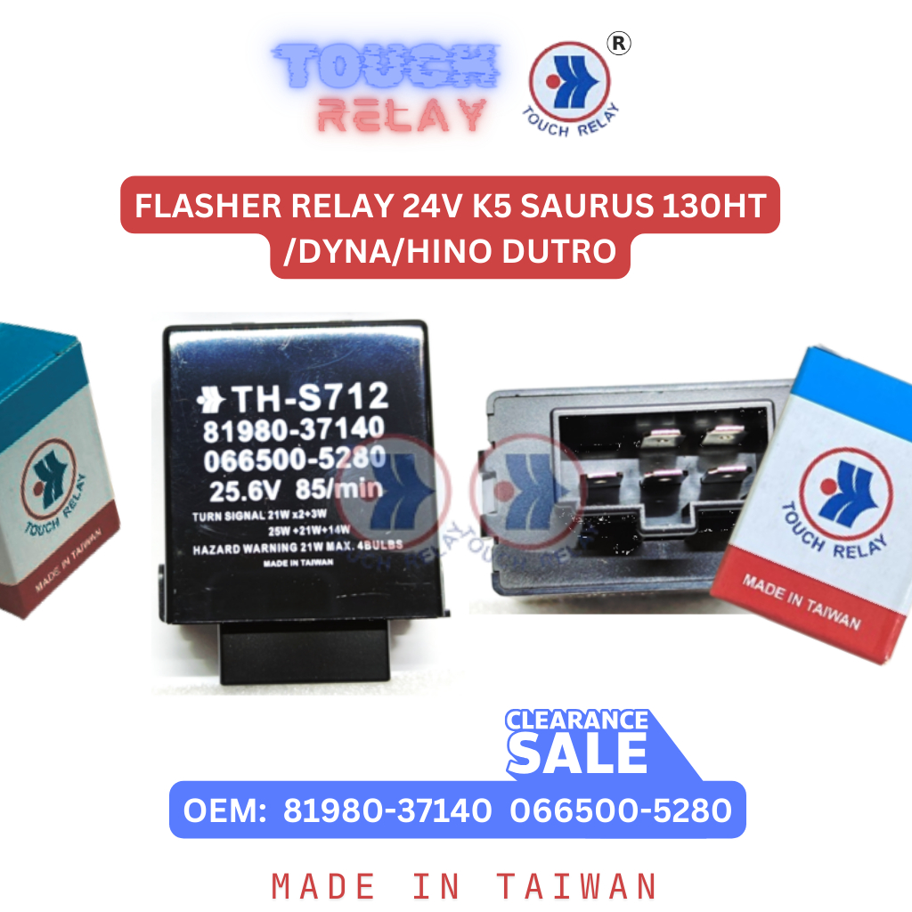 Jual FLASHER RELAY 24V K5 SAURUS 130HT /DYNA/HINO DUTRO OEM 81980-37140 ...