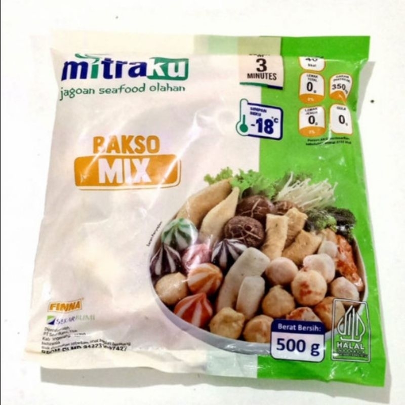 Jual Mitraku bakso ikan mix 500gr / mix seafood | Shopee Indonesia