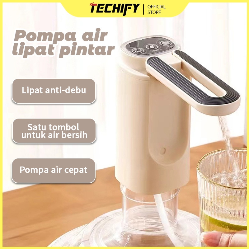 Jual [TECHIFY] Pompa Galon 3 Tombol/Pompa Air Minum Dispenser Elektrik USB Charger Pompa Galon ...