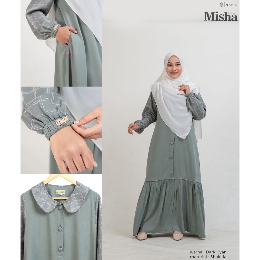 Jual KODE J38P Misha Dress Kekinian Simple Referensi Outfit Hangout ...