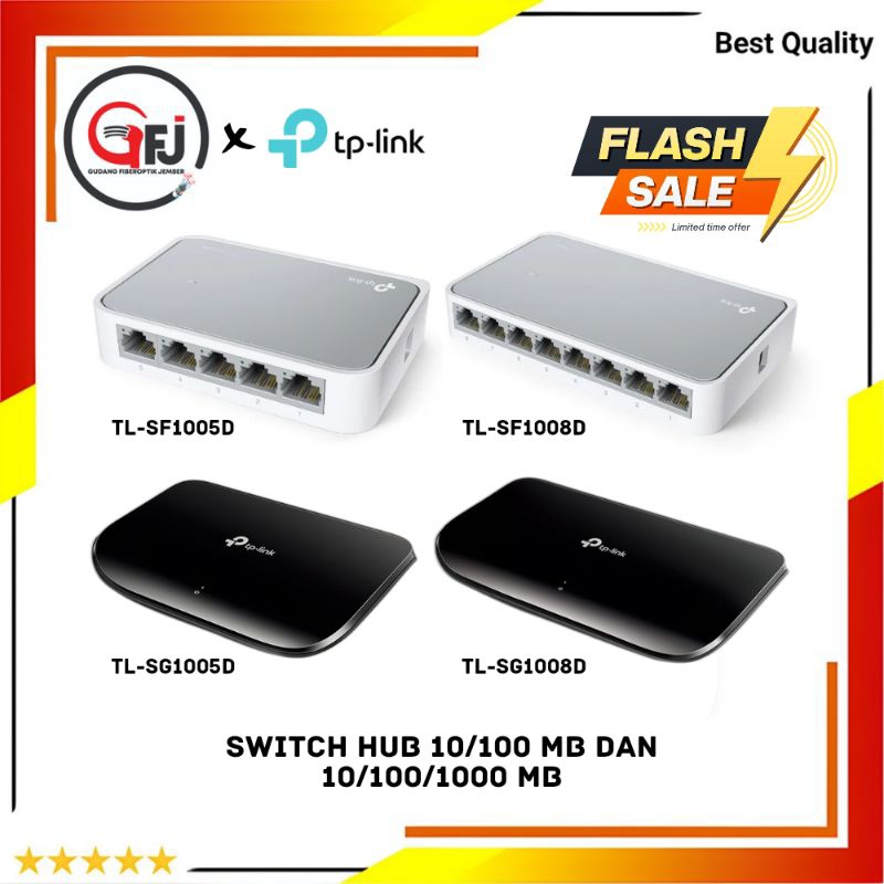 Jual SWITCH HUB TP-LINK 5 PORT/8 PORT 10/100Mbps DAN 10/100/1000Mbps DESKTOP SWITCH ORIGINAL ...