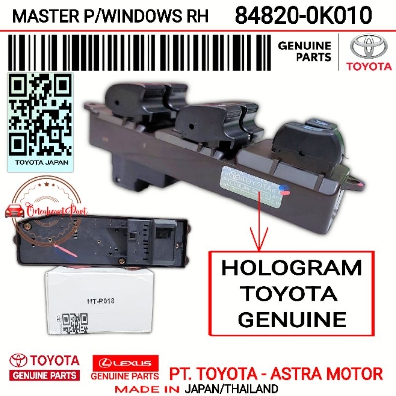 Jual MASTER SWITCH SAKLAR PINTU POWER WINDOWS KANAN TOYOTA INNOVA ...