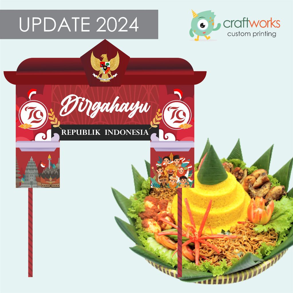 Jual TOPPER 17 AGUSTUS GAPURA | HIASAN TUMPENG | Shopee Indonesia