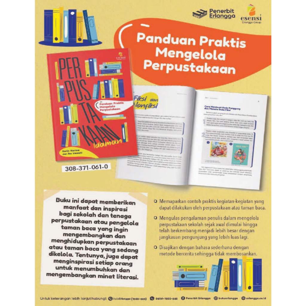 Jual [Erlangga Official] Buku Referensi Umum: Perpustakaan Idaman: Panduan Praktis Mengelola ...