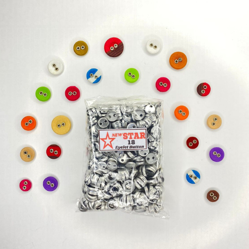 Jual Kancing Bungkus Lubang 2 | Eyelet Button Newstar | Ukuran 18 ...