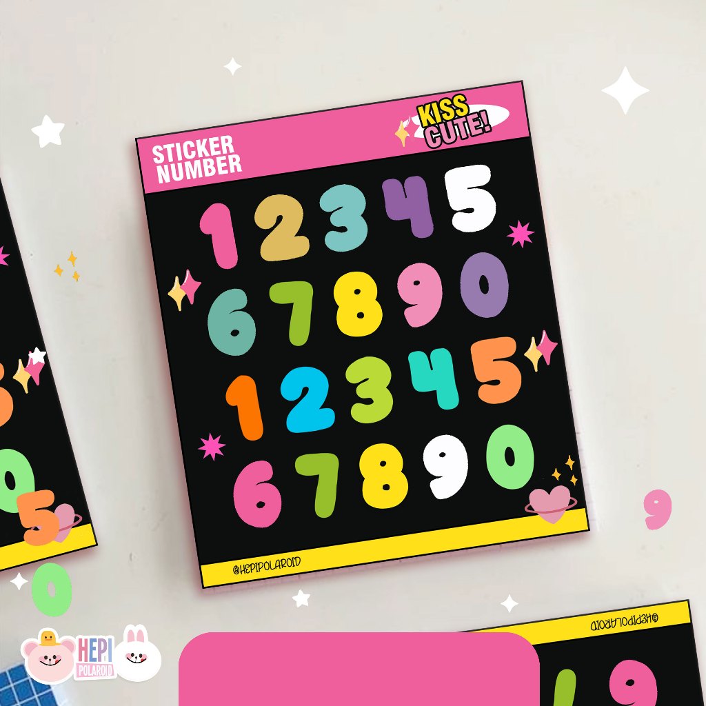 Jual Sticker Number KIss Cut Stiker Angka | Shopee Indonesia