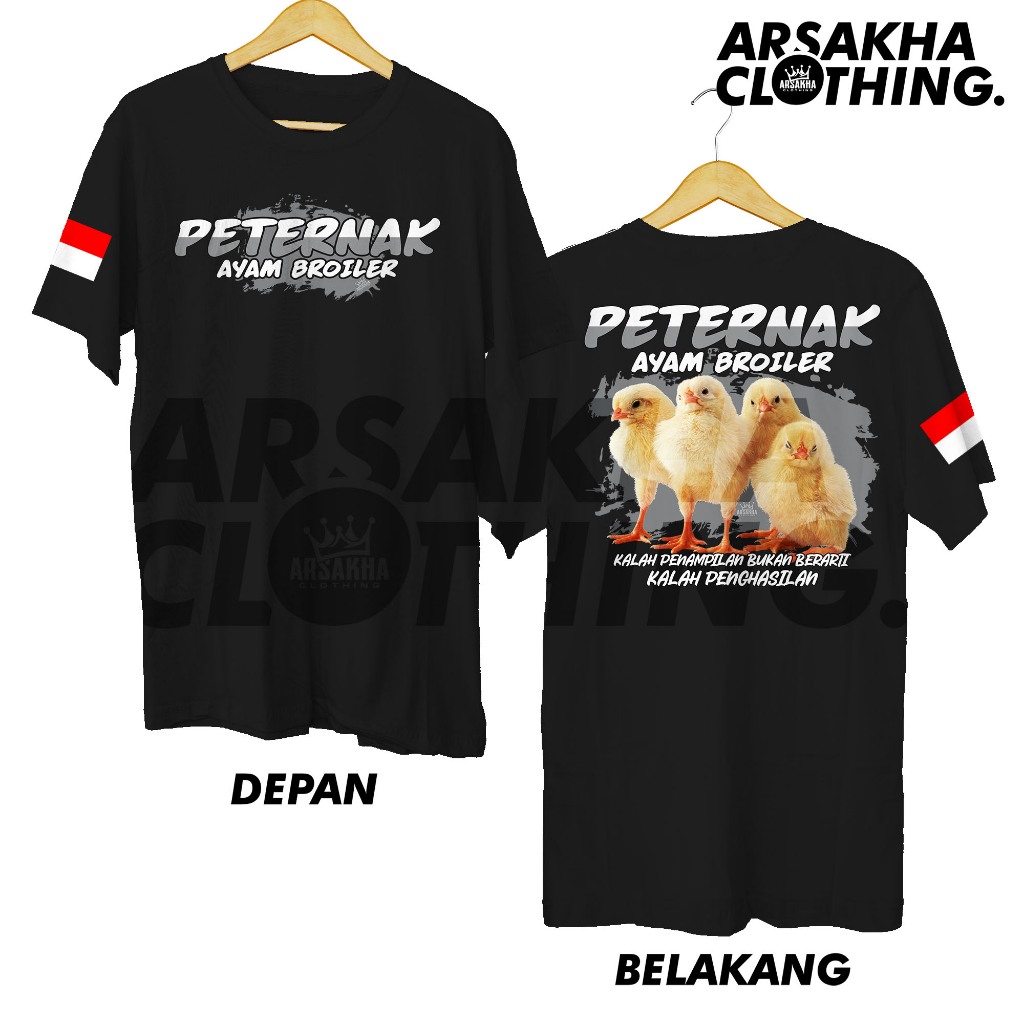 Jual Kaos Peternak ayam Broiler Splash Anak ayam v2 Baju Kaos Sablon ...