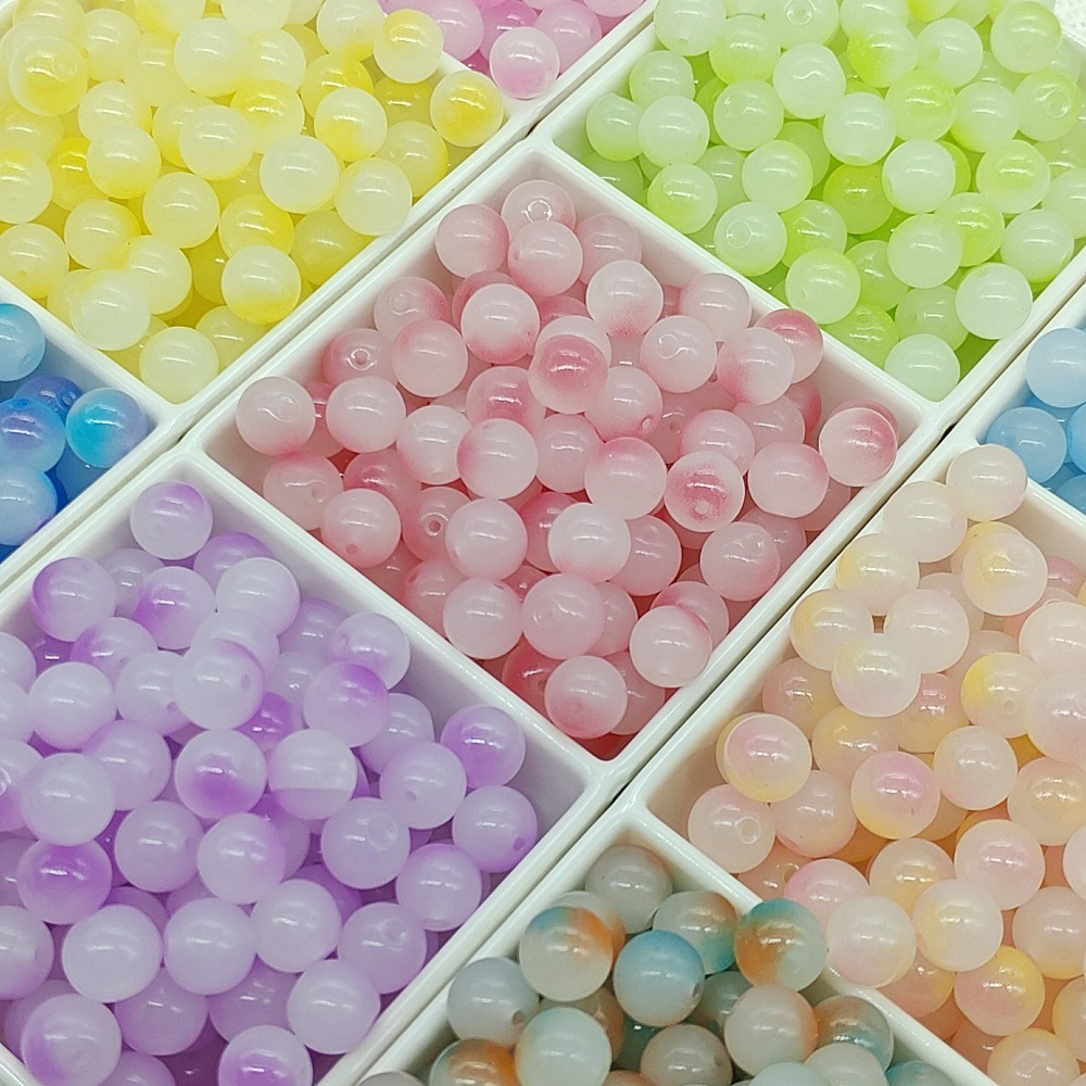 Jual (50Pcs) J235 Manik Kaca Gradasi Ombre Shimmer 10mm | Shopee Indonesia