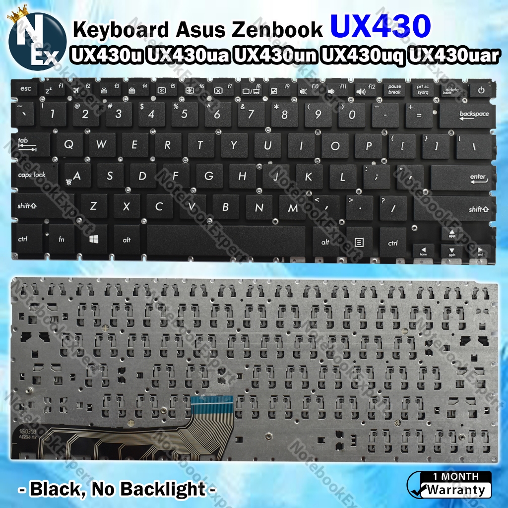 Jual Keyboard Asus Zenbook UX430 UX430u UX430ua UX430un UX430uq UX430uar Black | Shopee Indonesia