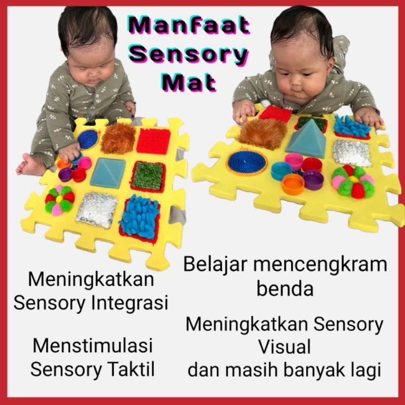 Jual Mainan Bayi Sensory Matras 9 in 1 Mainan Edukasi Montessori ...