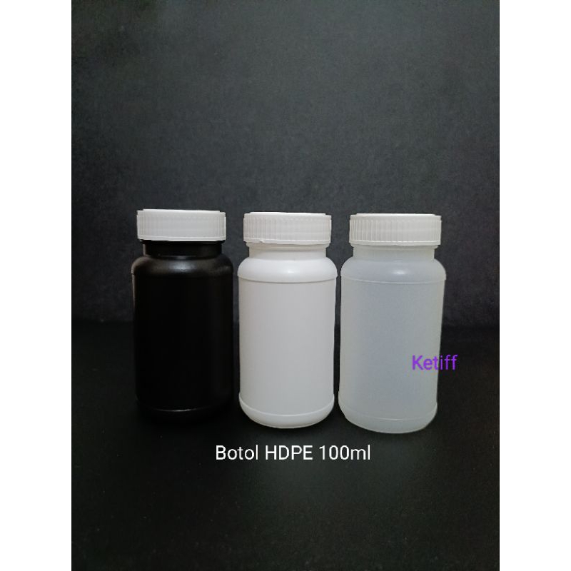 Jual Botol HDPE 100ml botol obat botol powder bubuk dll | Shopee Indonesia