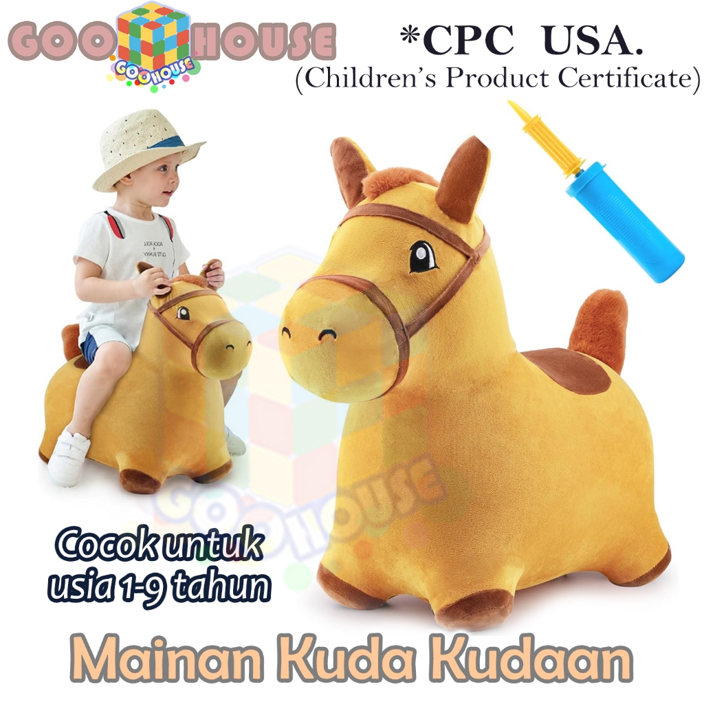 Jual Mainan Kuda Kudaan Tiup kuda goyang tiup Rocking Horse Jumping ...