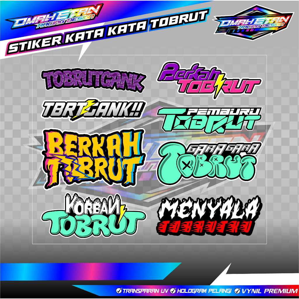Jual STICKER KATA KATA TOBRUT / STICKER PACK KATA KATA VIRAL / STICKER ...