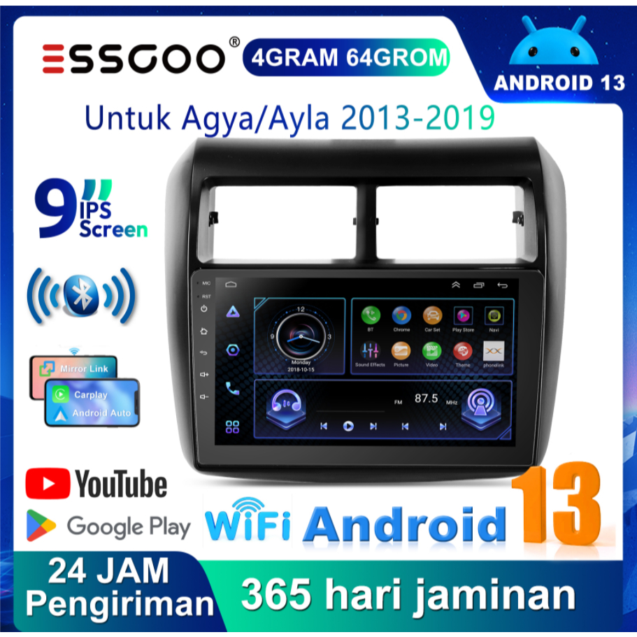 Jual ESSGOO 9 Inch 4G+64G Android 13 Head Unit Untuk Honda Brio/Mobilio ...