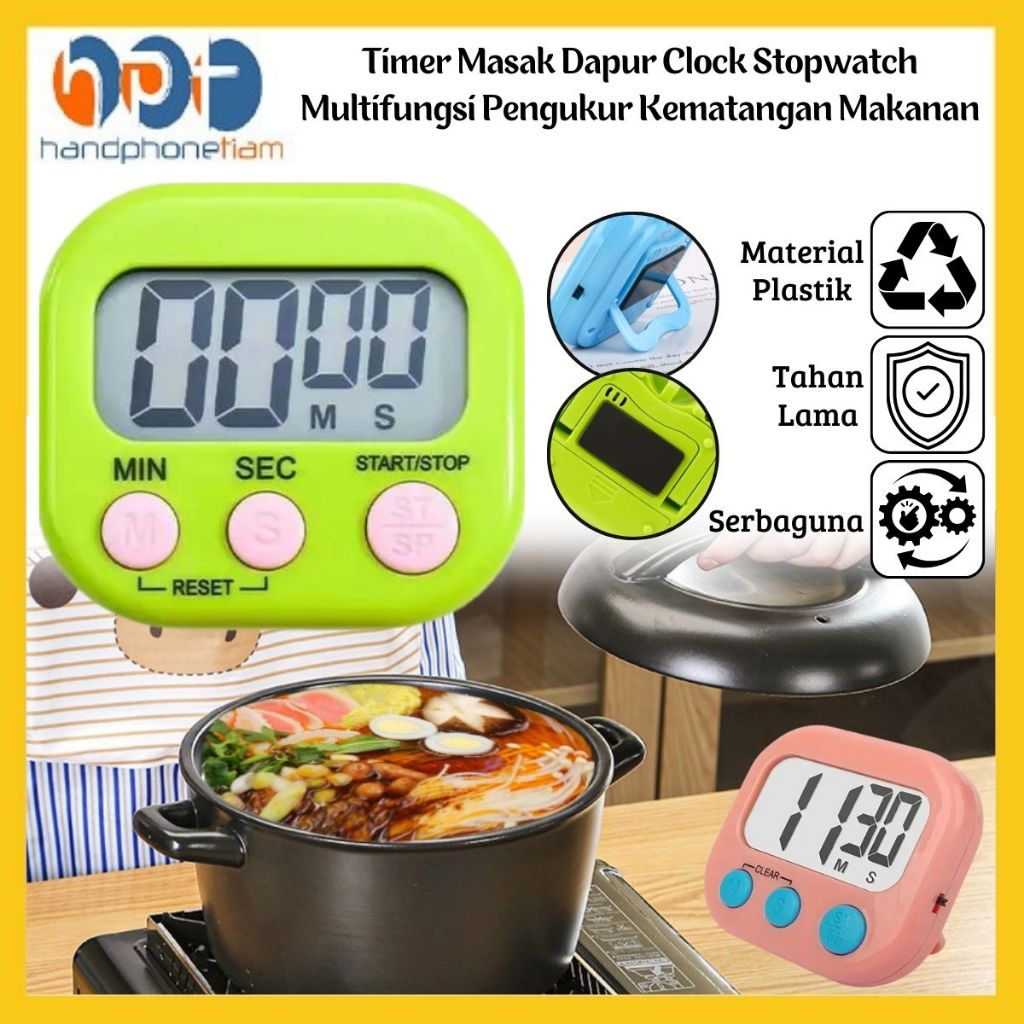 Jual Pengatur Waktu Masak Clock Stopwatch/ Alarm Pengingat Masakan ...