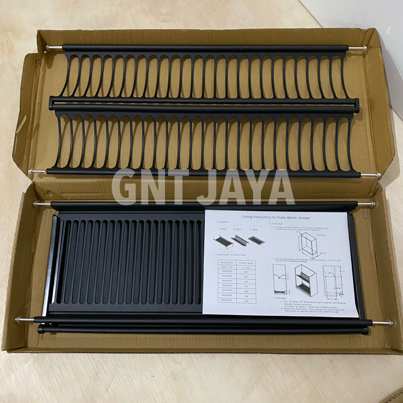 Jual RAK PIRING KABINET ATAS stainless warna HITAM DOF 90cm 900mm dish ...