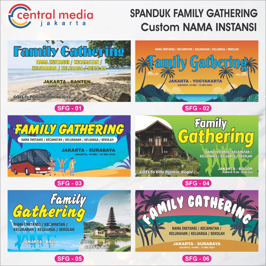 Jual Spanduk Family Gathering Perusahaan Banner Company Outing | Shopee ...