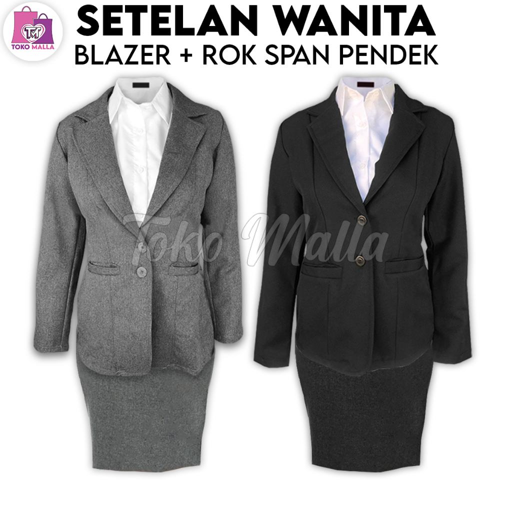 Jual One Set Setelan Jas Blazer Rok Span Mini Pendek Wanita Stelan Jas ...