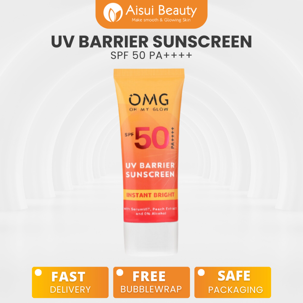 Jual OMG Oh My Glow UV Barrier Sunscreen SPF 50 PA++++ 25ml - Kandungan ...