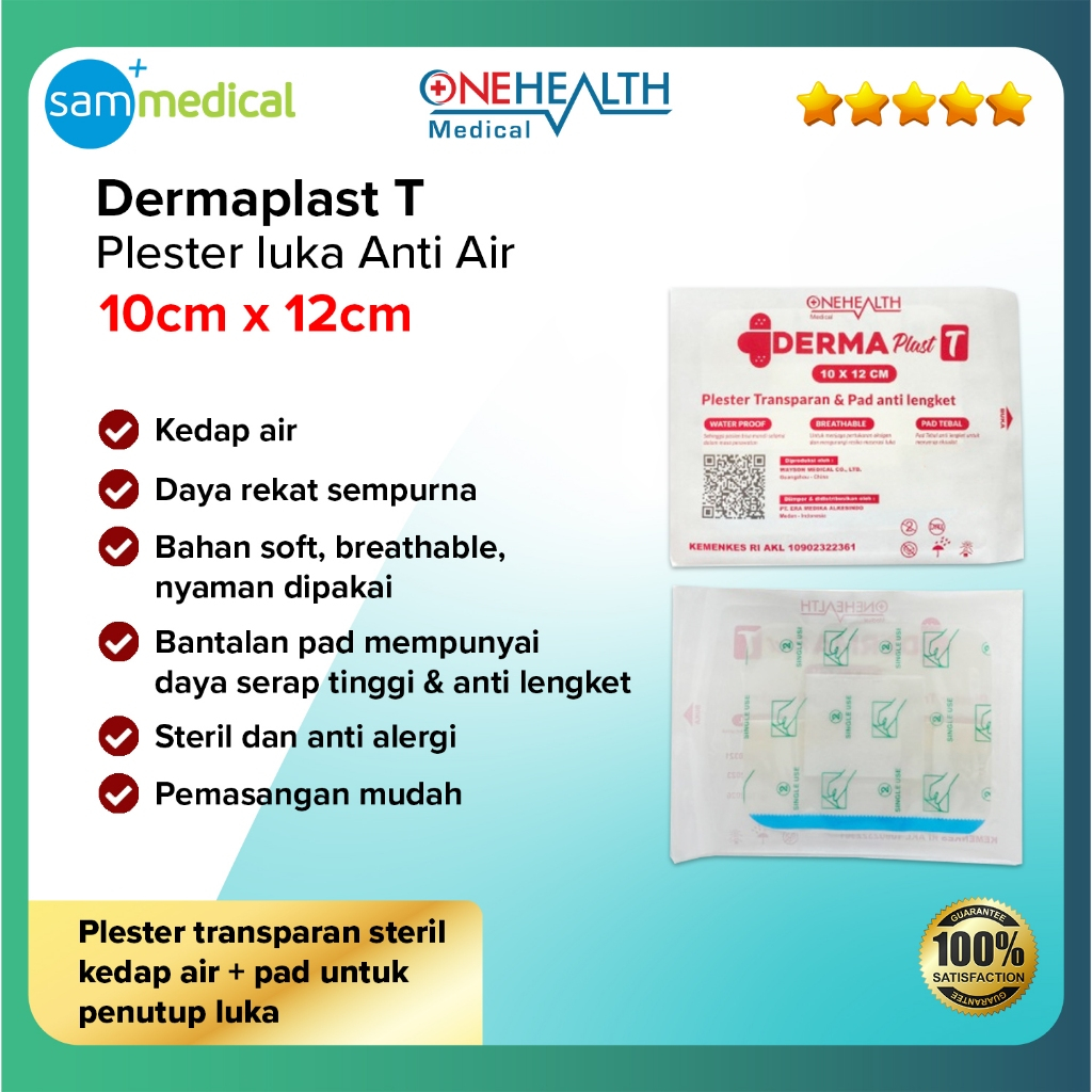Jual One Health Dermaplast T / Plester Luka Transparan / Plester ...
