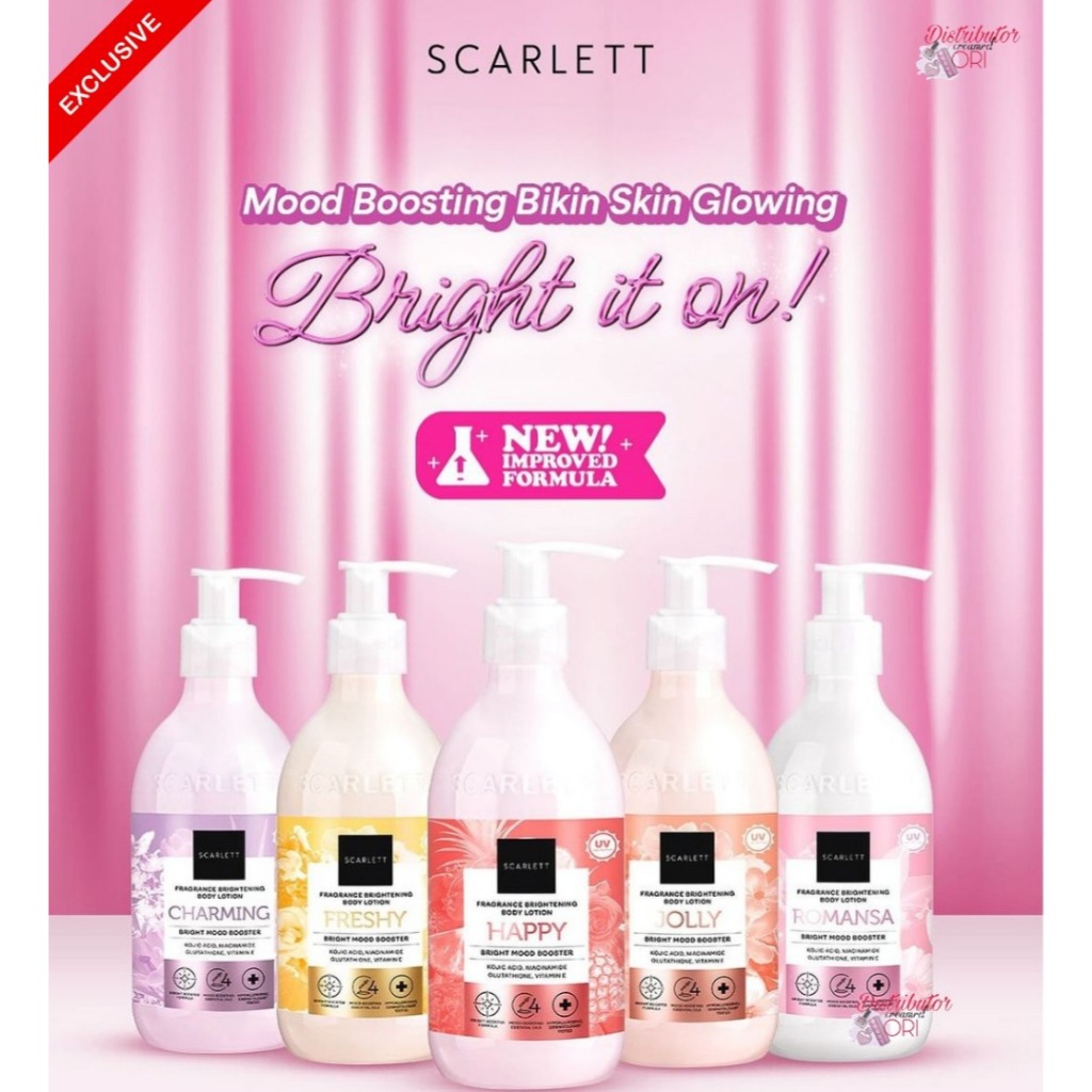 Jual Scarlett Whitening New! Fragrance Brightening Body Lotion Bright ...