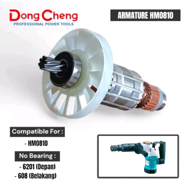 Jual Armature HM0810 Dongcheng / DCA sparepart untuk Mesin Bobok Beton 0810 Makita atau yg ...