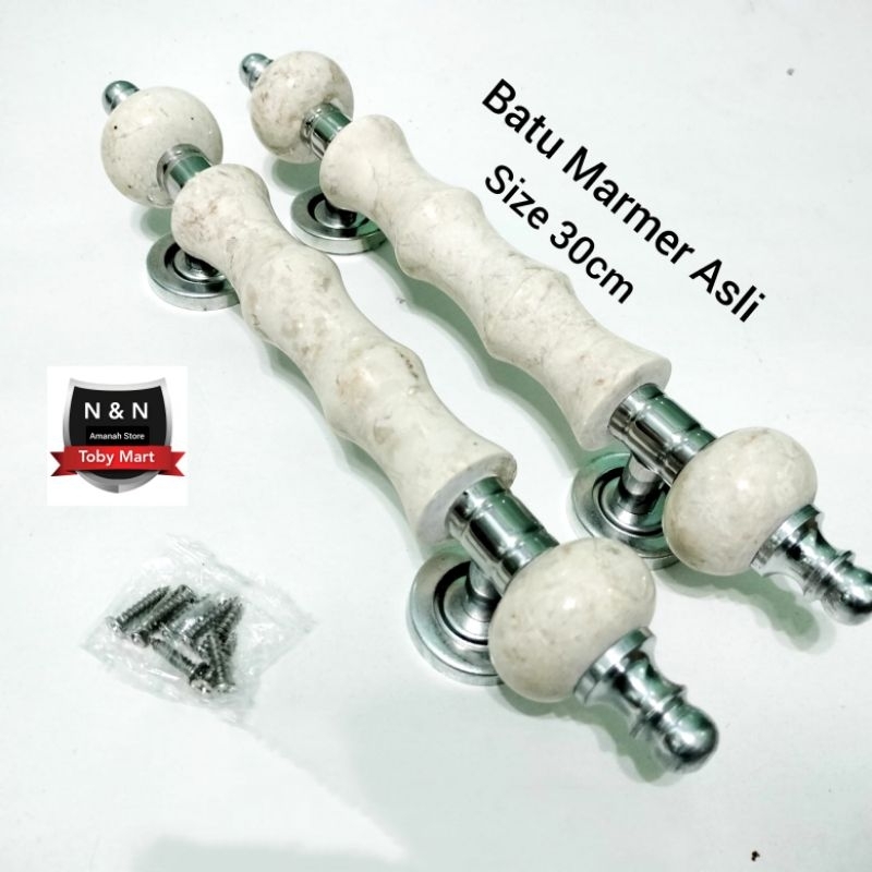 Jual Pegangan pintu rumah marmer batu alam - Gagang pintu marmer Handle ...