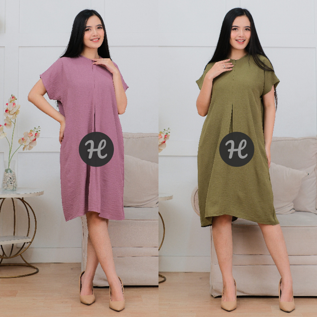 Jual Daster Polos Namira Crinkle Airflow Kekinian Terbaru Baju Wanita ...