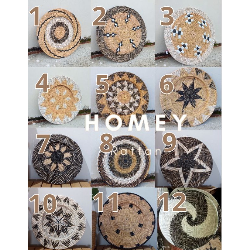 Jual Homey Rattan | HIASAN DINDING| Kerajinan Rotan | Rotan asli Lombok ...
