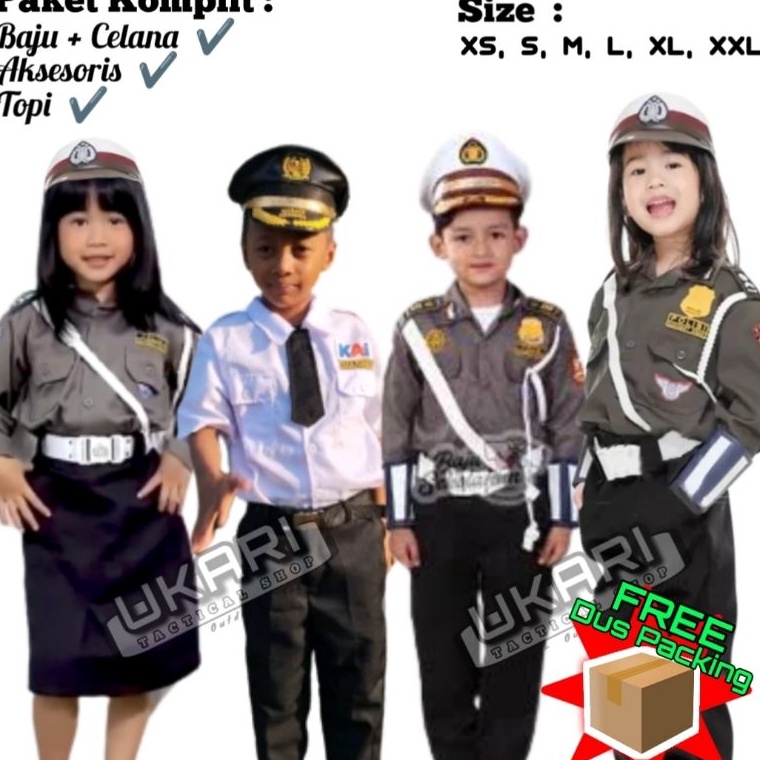 Jual KODE A35O Bisa GOJEK Baju masinis LOGO KAI pocil polantas anak ...