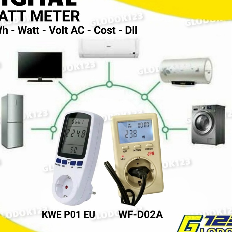 Jual KF7 Pengukur Listrik KWh Digital Power Meter Volt Amper Watt Meter | Shopee Indonesia