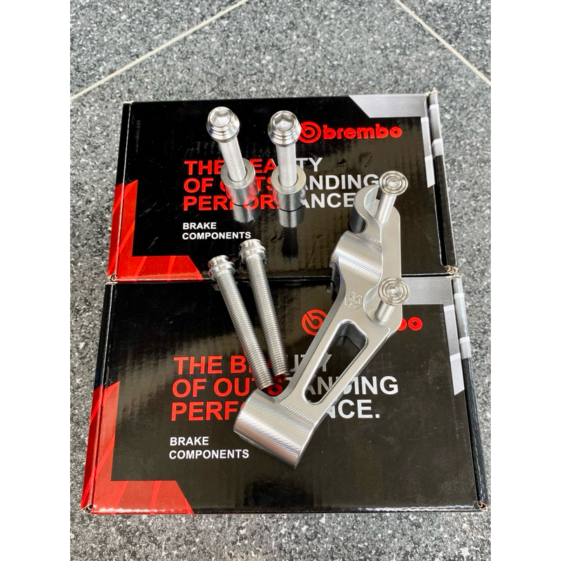 Jual paket breket kaliper brembo M3 M4 M7 twin africa set baut stainles A PNP ninja | Shopee ...