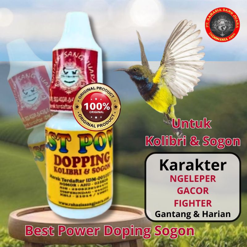 Jual BEST POWER DOPING KOLIBRI SOGON Penggacor Dosis Tinggi isi 15 ml ...