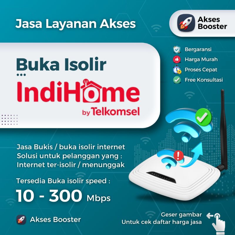Jual Buka Isolir Indihome | Speed 10 - 300 Mbps | Solusi untuk ...
